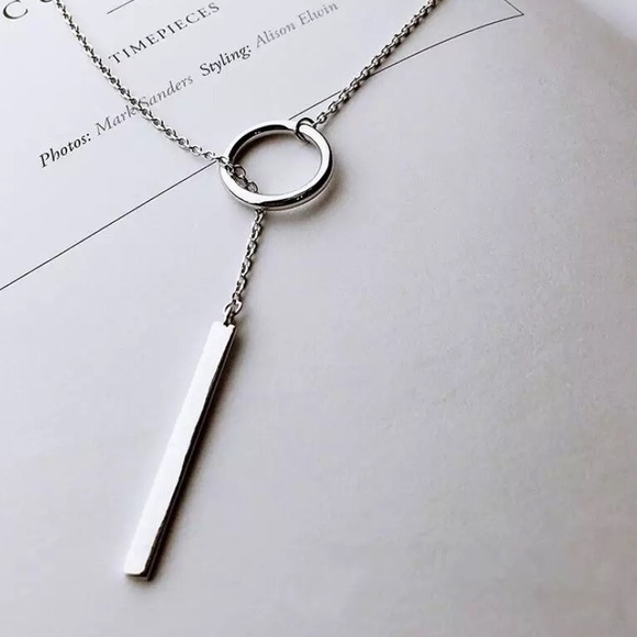 gallery_of_gems | Jewelry | Lariat Bar Sterling Silver Minimalist ...
